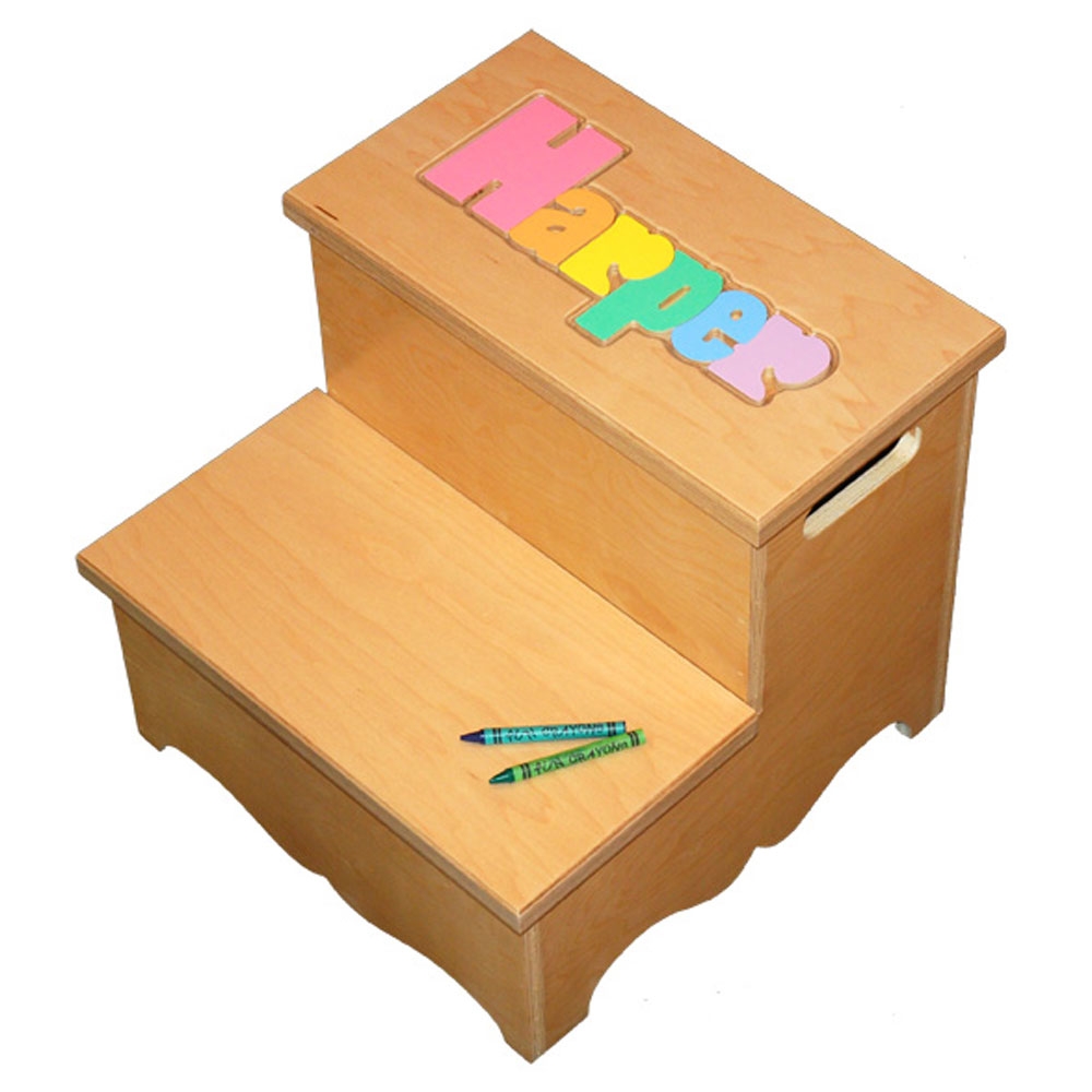 Two Step Name Puzzle Stool Pastel - Damhorst Toys & Puzzles Inc Store
